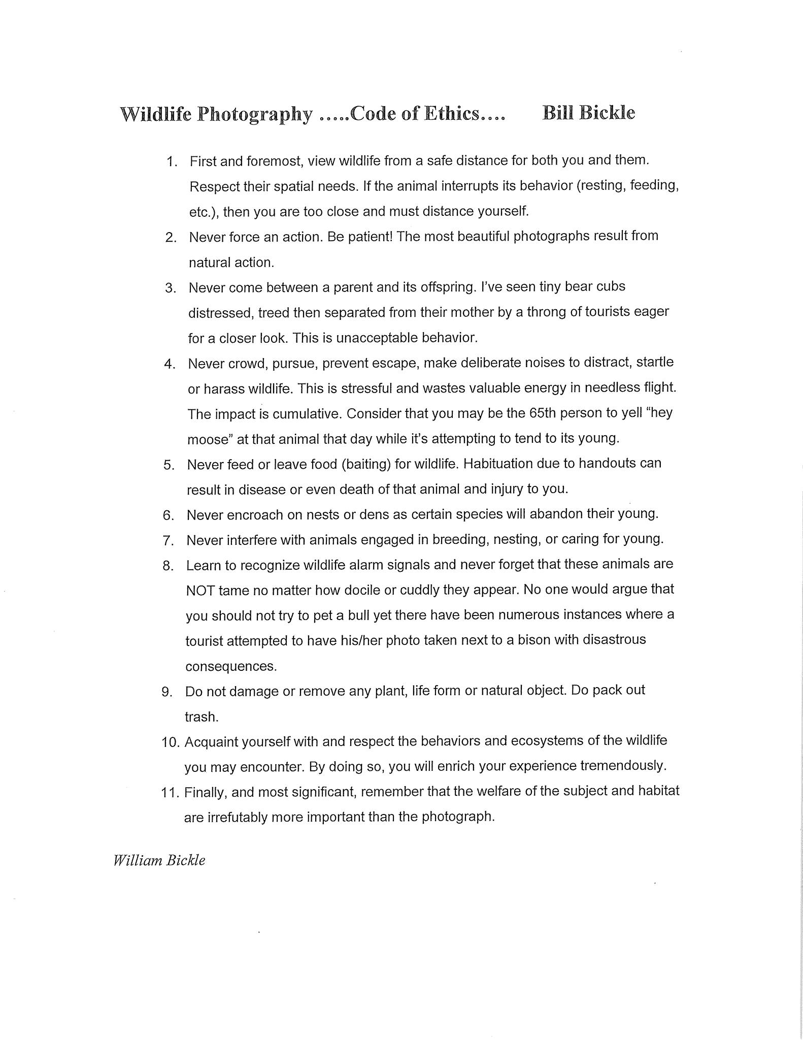 Wildlife Photography – Do you have a Code of Ethics? – Trums Travels